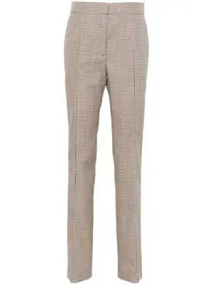 JIL SANDER Checked Tailored Trousers - Brown