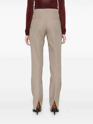 JIL SANDER Checked Tailored Trousers - Brown