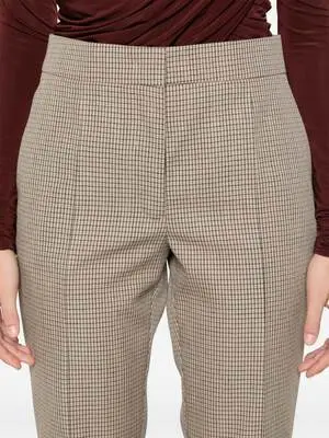 JIL SANDER Checked Tailored Trousers - Brown