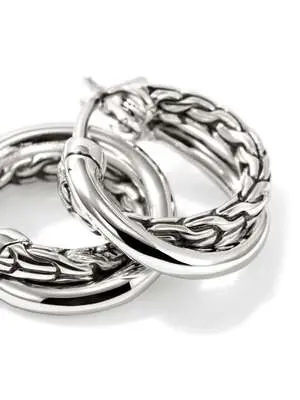 John Hardy Essentials Crossover Hoop Earrings