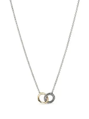 John Hardy 14kt Gold Jh Essential Linked Necklace - Silver