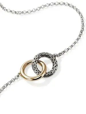 John Hardy 14kt Gold Jh Essential Linked Necklace - Silver