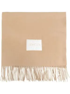 Moncler Logo-patch Scarf - Neutrals