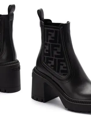 Fendi 65mm Monogram-detailed Boots