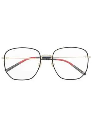 Gucci Oversized Frame Glasses - Gold
