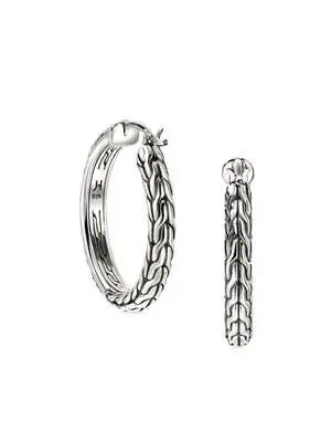 John Hardy Jh Essentials Diamond Hoop Earrings