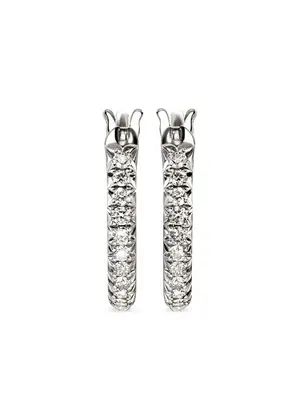 John Hardy John Hardy JH Essential Diamond Hoop Earrings Silver