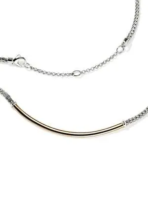John Hardy 14kt Gold Jh Essential Chain Necklace - Silver