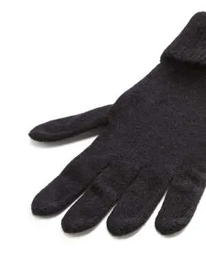 Woolrich Logo-appliqué Wool Gloves - Black