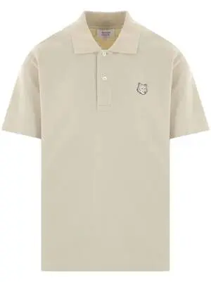 Maison Kitsuné Bold Fox Head Patch Polo Shirt - Neutrals