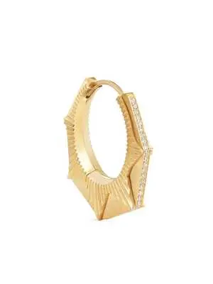 MARIE LICHTENBERG 18kt Yellow Diamond Hoop Earring - Gold