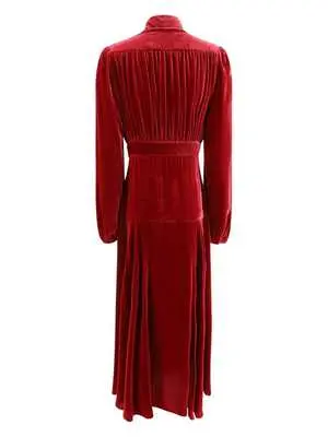 Raquel Diniz Velvet Effect Midi Dress