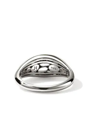 John Hardy 14kt Yellow Gold Pebble Ring - Silver