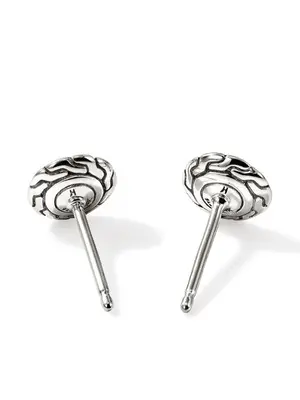 John Hardy 14kt Yellow Gold Essential Stud Earrings - Silver