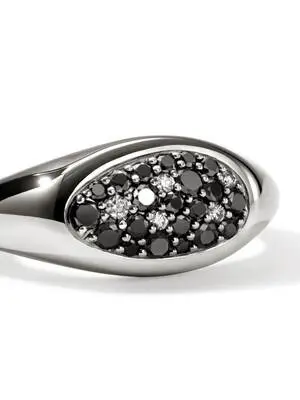 John Hardy Black Sand Diamond Pebble Ring