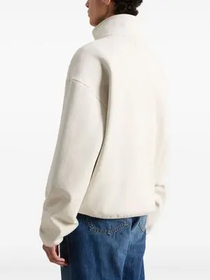 Woolrich Fleece Zipped Sweatshirt - Neutrals
