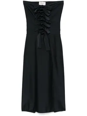 Coperni Knot-detail Strapless Dress - Black