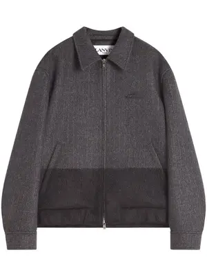 LANVIN Two-tone Bomber Jacket