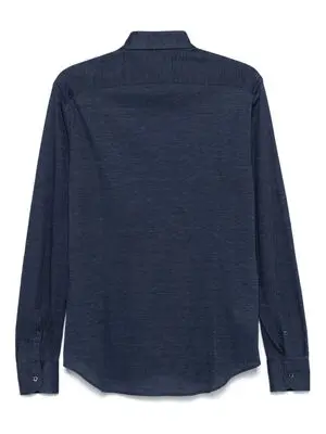 Corneliani Mélange-effect Shirt - Blue