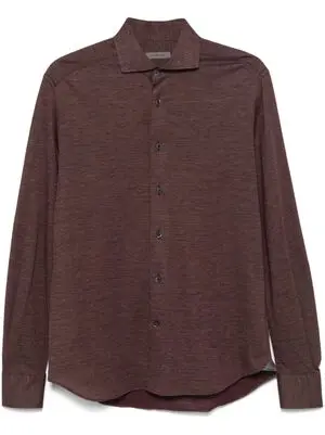 Corneliani Mélange-effect Shirt - Red