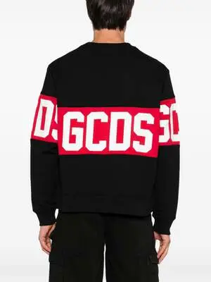 Gcds Logo-print Sweatshirt - Black