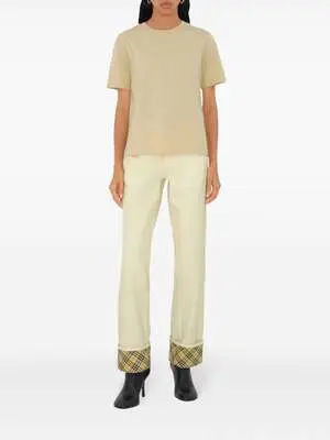Burberry Logo-embroidered T-shirt - Neutrals
