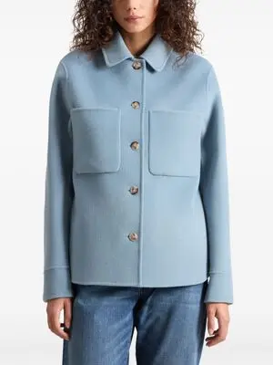 Woolrich Buttoned Wool Overshirt - Blue
