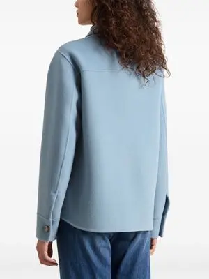 Woolrich Buttoned Wool Overshirt - Blue