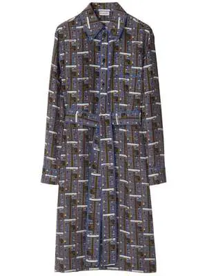 Burberry Printed Silk Twill Shirt Dress