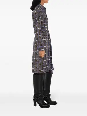 Burberry Printed Silk Twill Shirt Dress