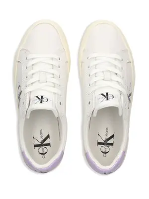 Calvin Klein Logo-print Leather Sneakers