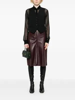 Fabiana Filippi Leather Knee-length Shorts
