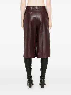 Fabiana Filippi Leather Knee-length Shorts