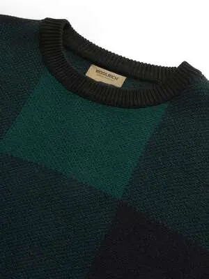 Woolrich Check-pattern Virgin Wool Sweater - Green