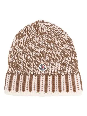 Moncler Wool Beanie - Brown