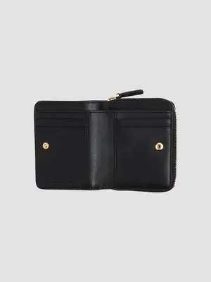 Marc Jacobs The Leather Mini Compact Wallet - Black