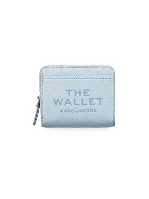 Marc Jacobs The Leather Mini Compact Wallet Cloud Blue