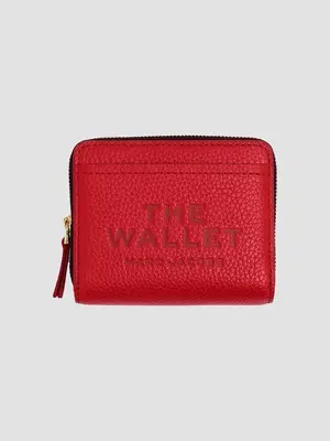 Marc Jacobs The Leather Mini Compact Wallet True Red