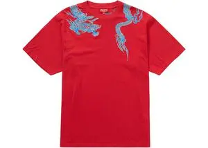 Supreme Dragon Wrap Short Sleeve Top - Red