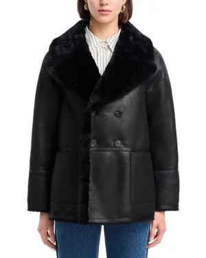 Aqua Faux Suede Double Breasted Jacket Exclusive
