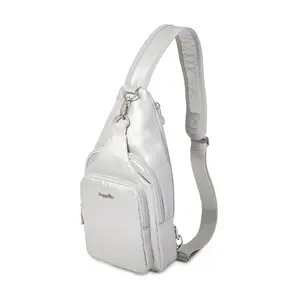 BAGGALLINI Central Park Sling Bag - Silver Metallic