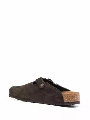 BIRKENSTOCK Boston Soft Suede Slippers - Brown