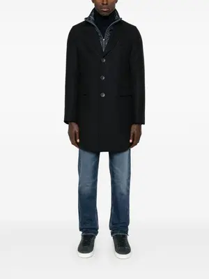 Herno Layered Coat - Blue