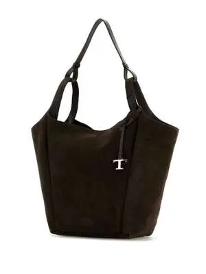 TOD'S T Timeless Suede Tote - Brown