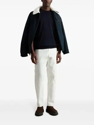 Woolrich Crew Neck Virgin Wool Sweater - Blue