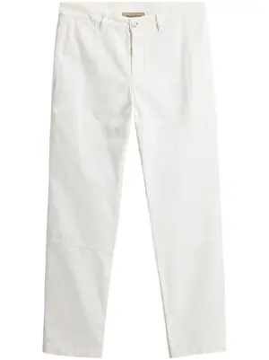 Woolrich Garment-dyed Straight-leg Trousers - White