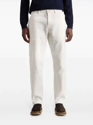 Woolrich Garment-dyed Straight-leg Trousers - White