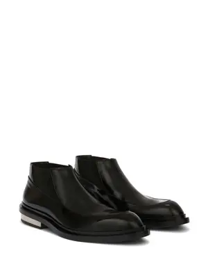 JIL SANDER Metal-detail Leather Boots