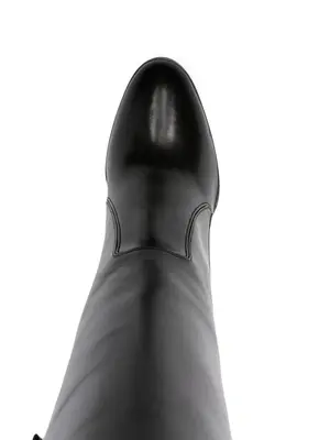 Santoni 95mm Leather Knee High Boots