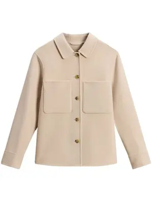 Woolrich Buttoned Wool Overshirt - Neutrals